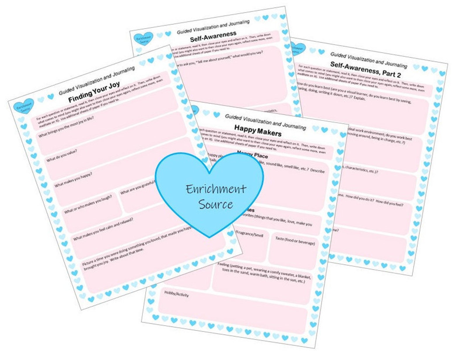 Guided Visualization Journal, Positive Changes Printable Worksheets ...