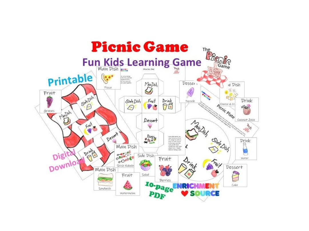 Kids Social Skills Group Game, Educational Picnic Theme Game for Kids ...