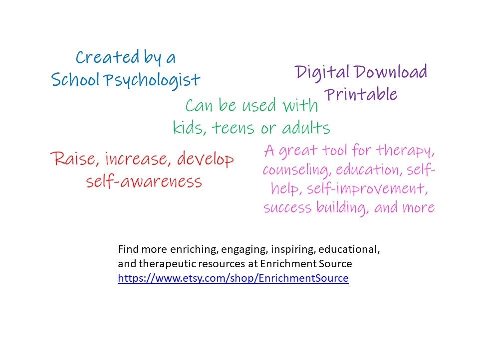 Self-awareness Workbook, Self Awareness Journal, Self Awareness Packet ...