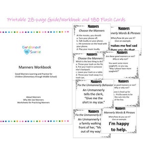 Manners Lesson Bundle Digital Download, Complete Guide to Good Manners ...