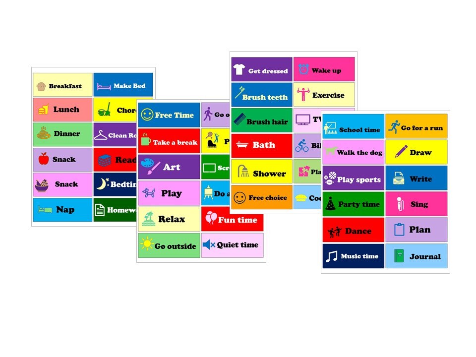 Visual Week Day Schedule Printable, Visual Schedule, Week Day Schedule ...