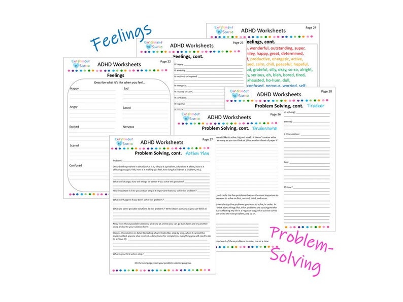 ADHD Information Packet Printable, Attention Deficit Disorder Complete ...