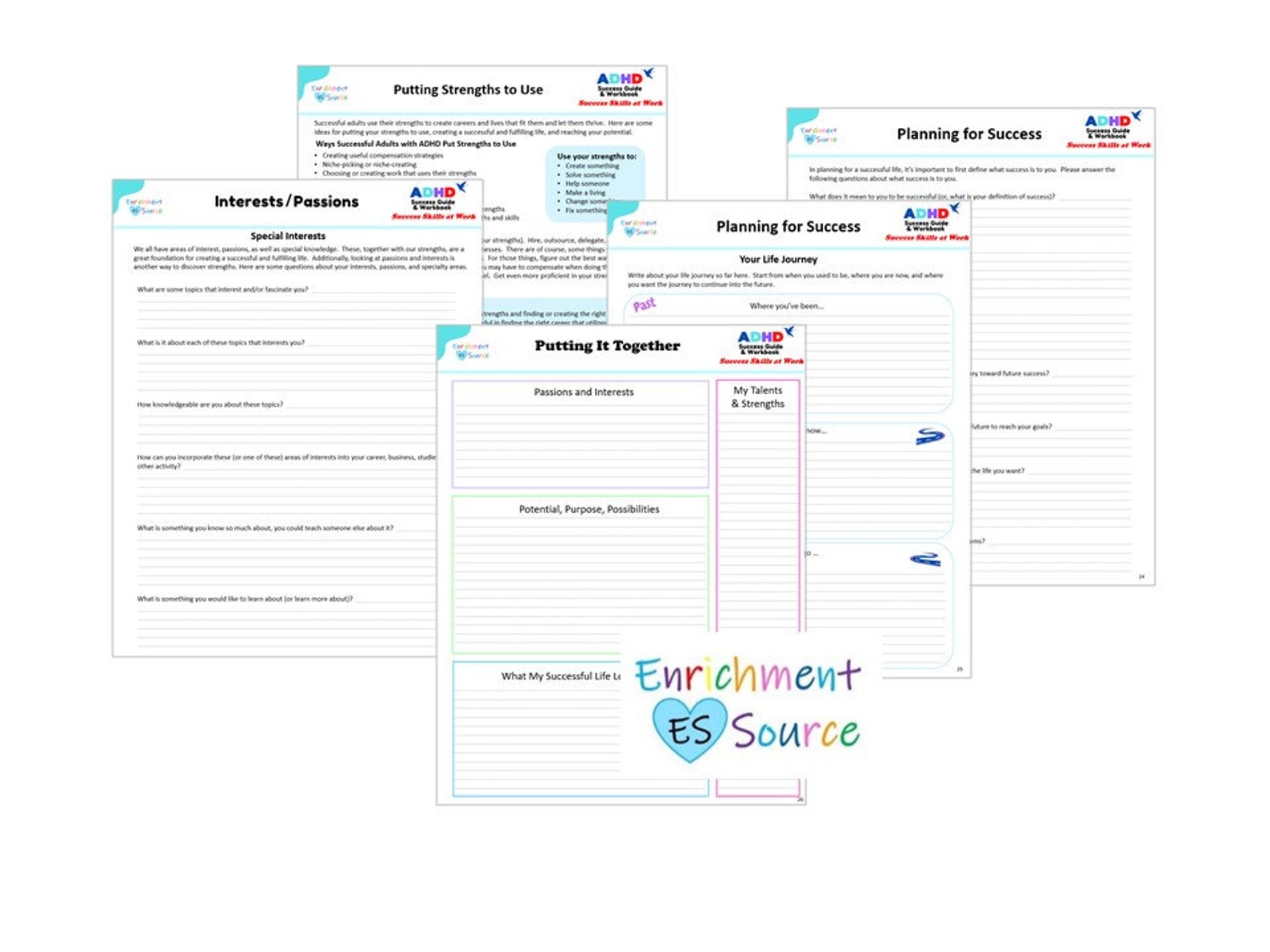 ADHD Success Skills in Action Workbook Using Research on - Etsy