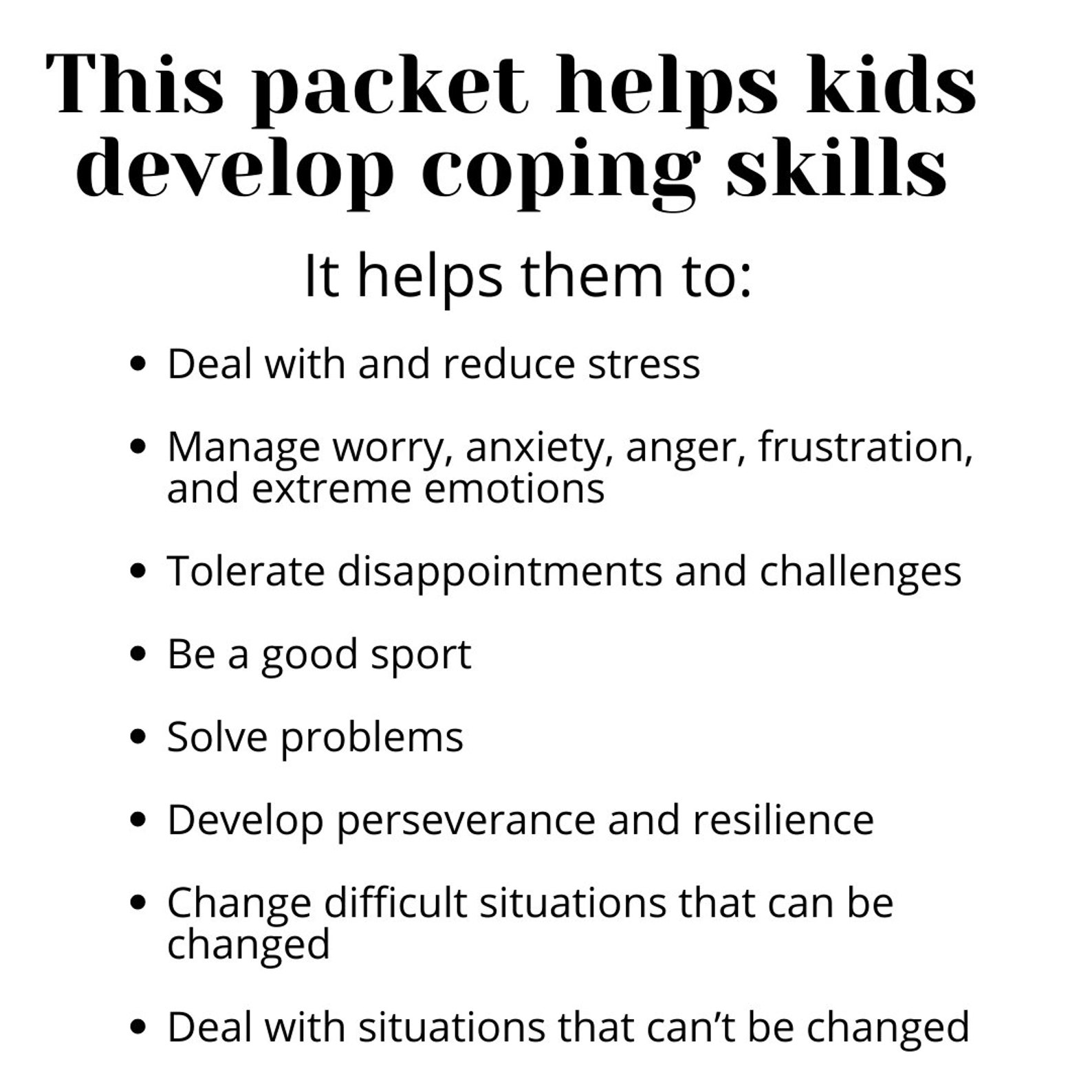 Resilience Building Workbook for Kids and Teens, Coping Skills Lessons ...