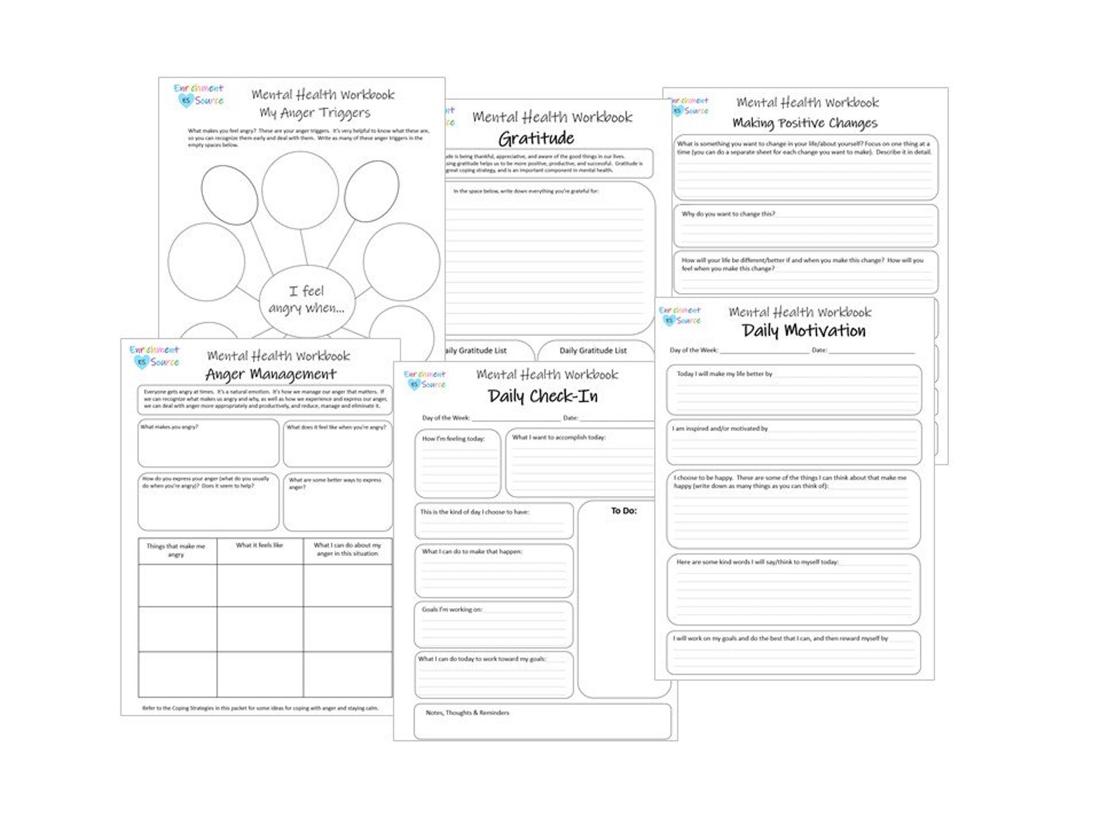 Kids Mental Health Workbook, Teens Mental Health Packet, Mental Health ...