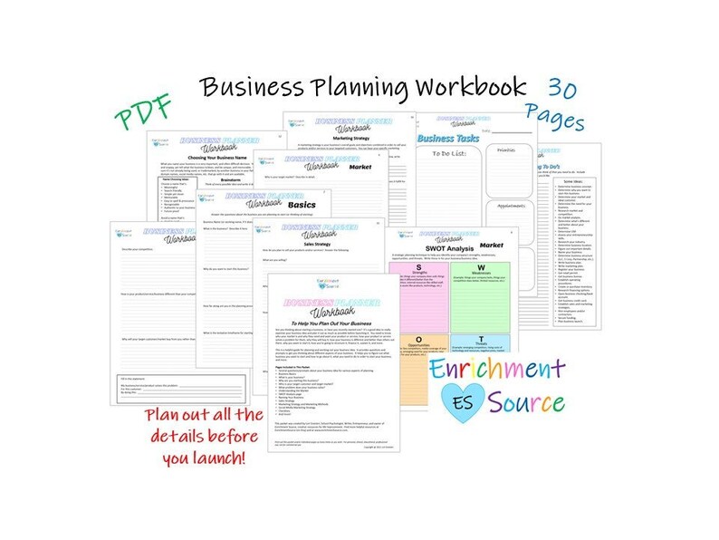 Business Planner Workbook, Start up Business Planner, Assess Business ...