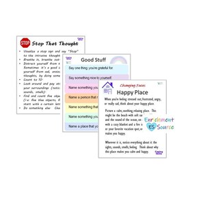 Coping Skills Cards Set, 18 Cards for Managing Stress, Worry, Anxiety ...