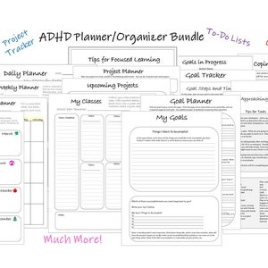 ADHD Information Packet Workbook and Planner Bundle Printable ...