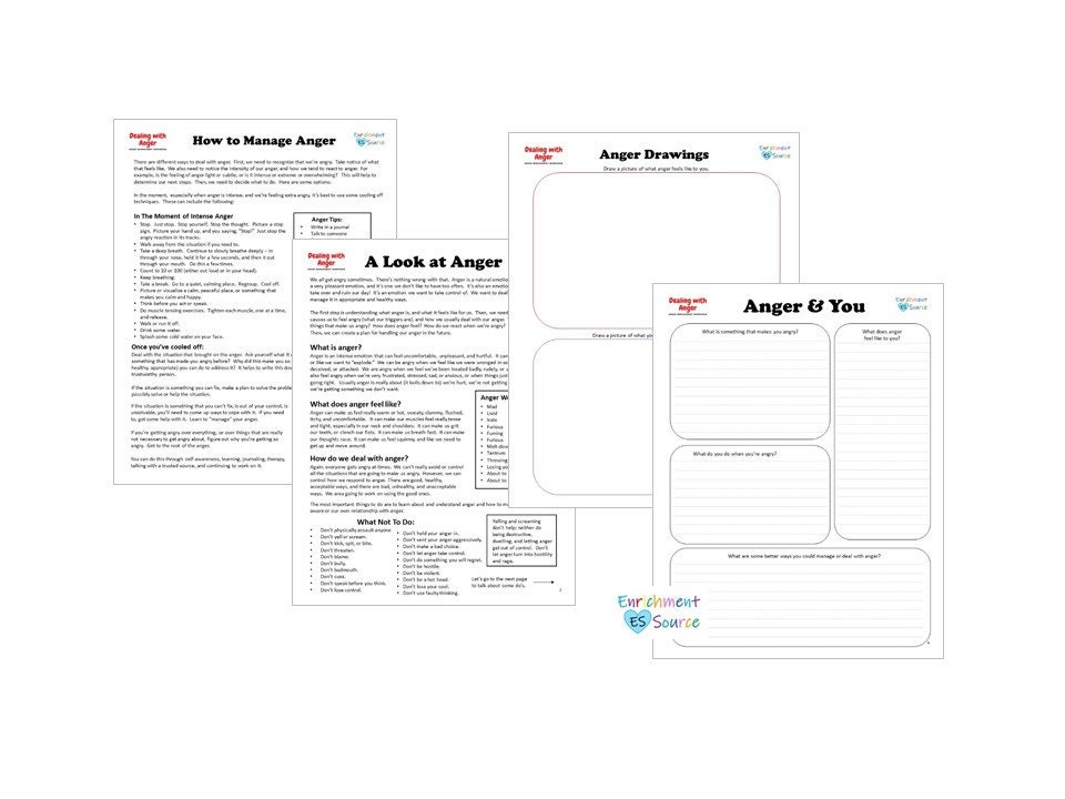 Anger Management Workbook for Kids, Teens, Adults, Dealing With Anger ...