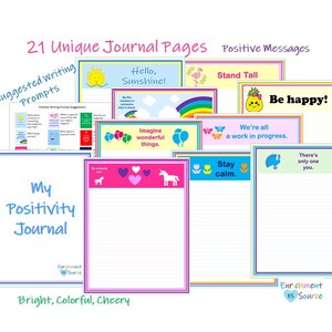 Kids Positivity Planner Printable, Girls Positive Planner, Kids Journal ...