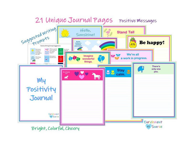 Kids Positivity Planner Printable, Girls Positive Planner, Kids Journal ...