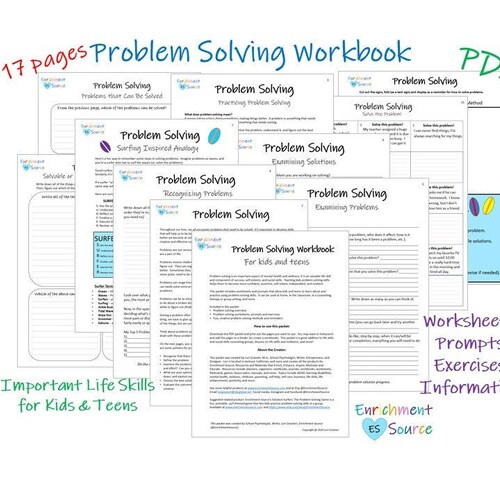 Problem Solving Printable Workbook for Kids and Teens Life - Etsy