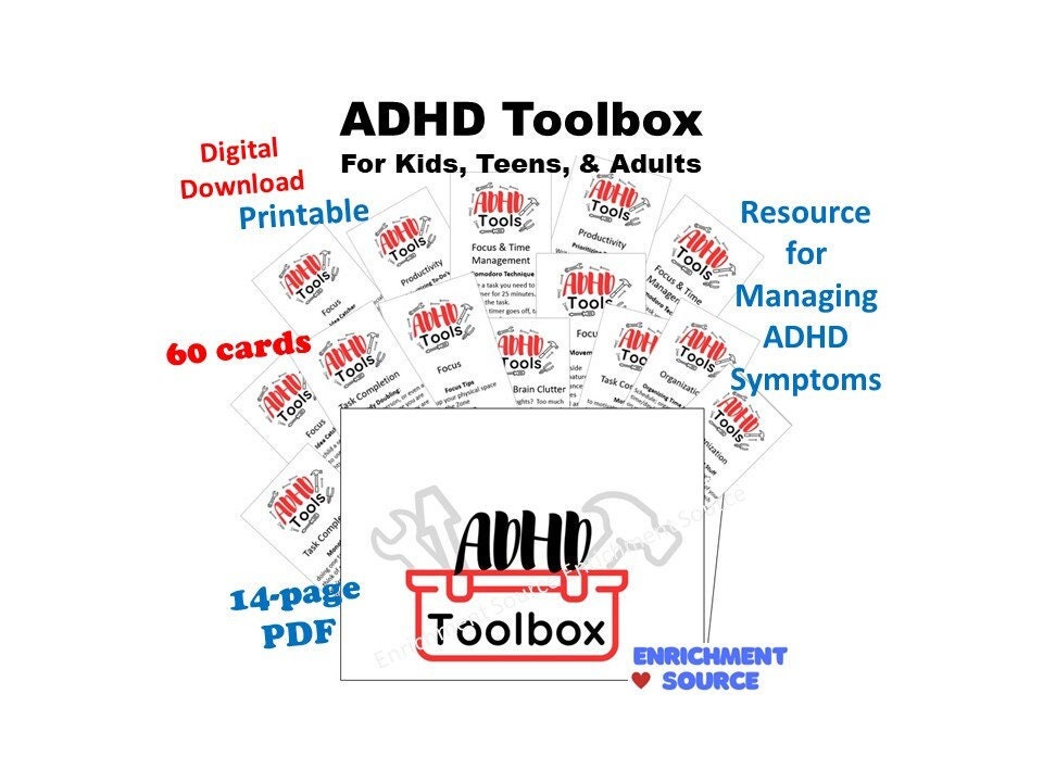 Kids and Teens ADHD Toolbox and Tips, ADHD Solutions, ADHD Advice Cards ...