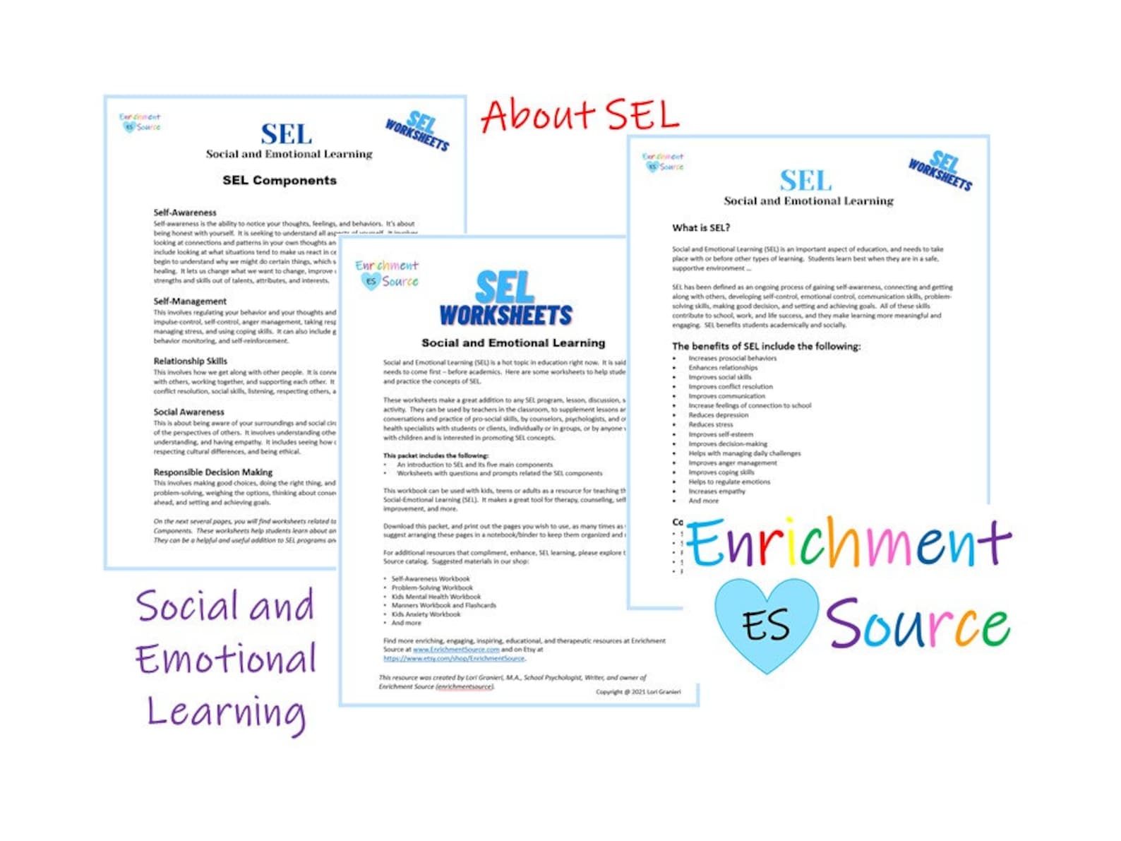 Social and Emotional Learning Worksheets, SEL Worksheets, Social ...