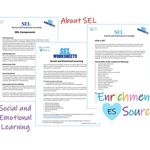 Social and Emotional Learning Worksheets, SEL Worksheets, Social ...