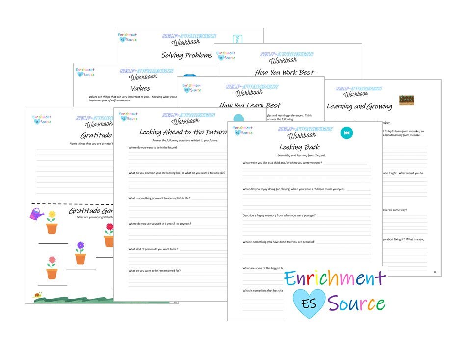 Self-awareness Workbook, Self Awareness Journal, Self Awareness Packet ...
