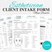 Client Intake Form Facial Treatment Form Canva Esthetician Template ...