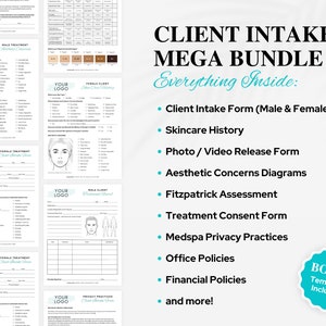 Client Intake Form - Facial Treatment Form Canva Esthetician Template ...