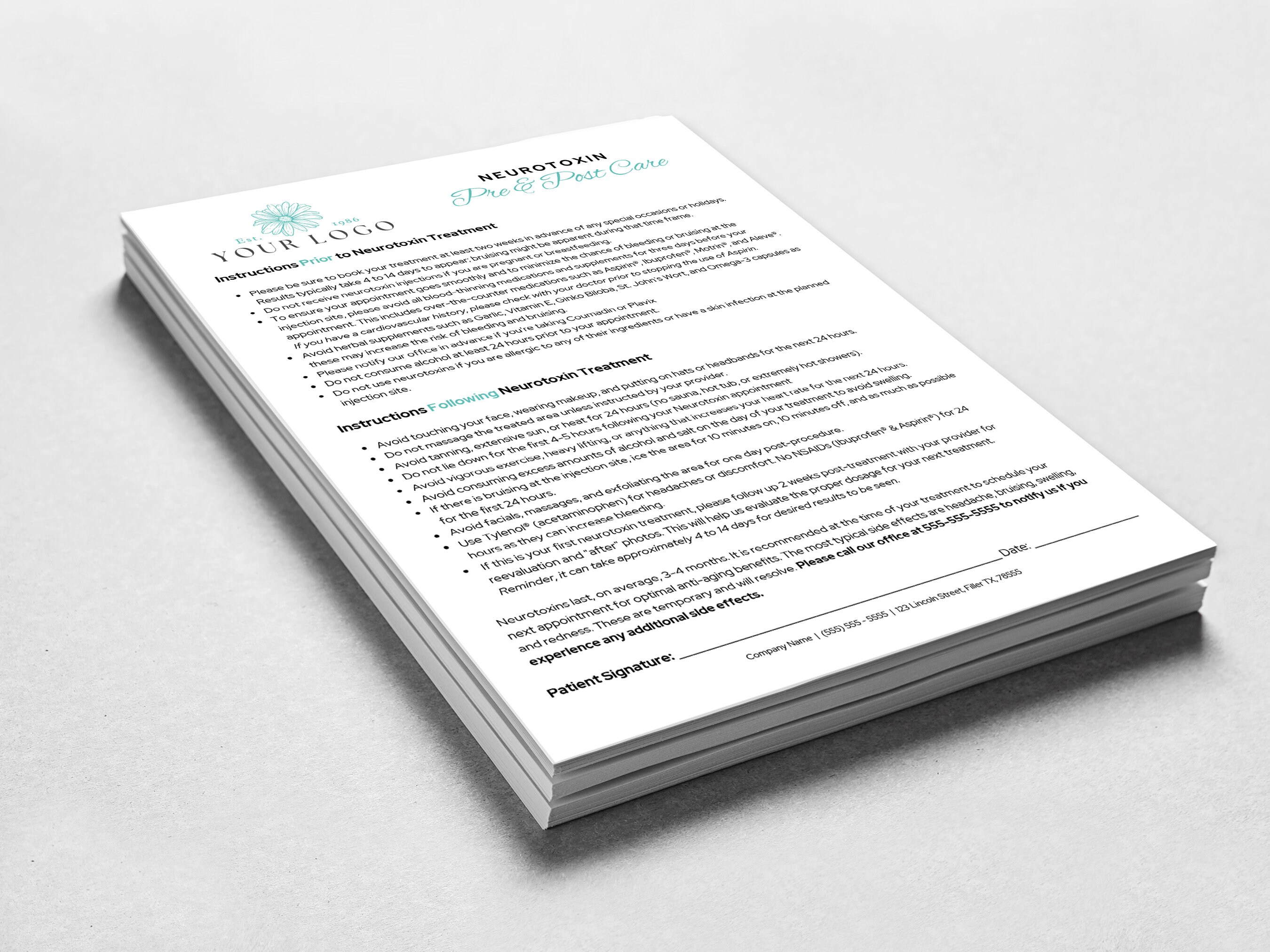 Botox Pre and Post Care Instructions, Botox Aftercare, Esthetician ...