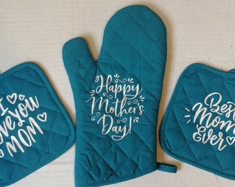 Baked With Love Personalized Potholder, Personalized Kitchenware ...