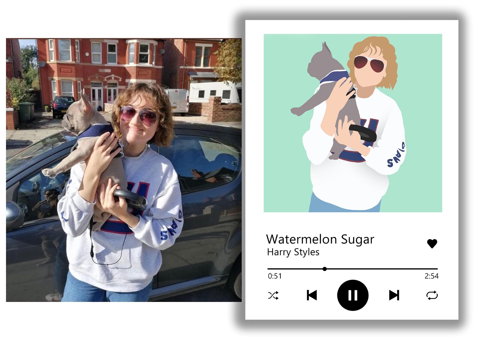 Spotify Portrait, Pick Your Photo & Song, Custom Digital Portrait ...