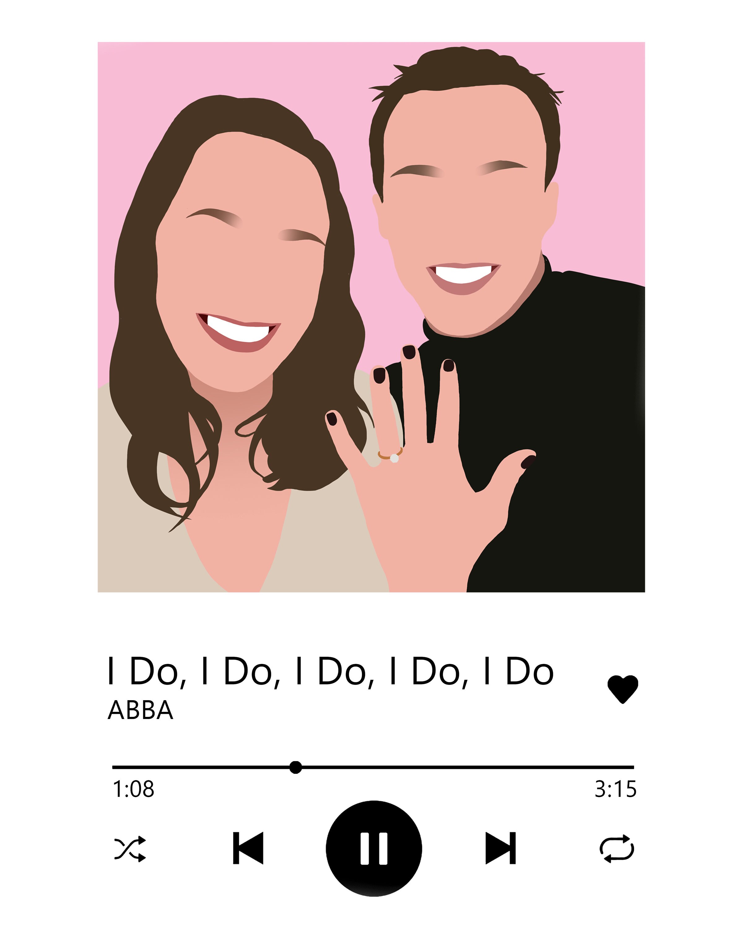 Spotify Portrait, Pick Your Photo & Song, Custom Digital Portrait ...