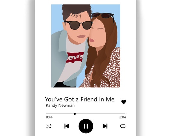 Spotify Portrait Pick Your Photo & Song Custom Digital | Etsy