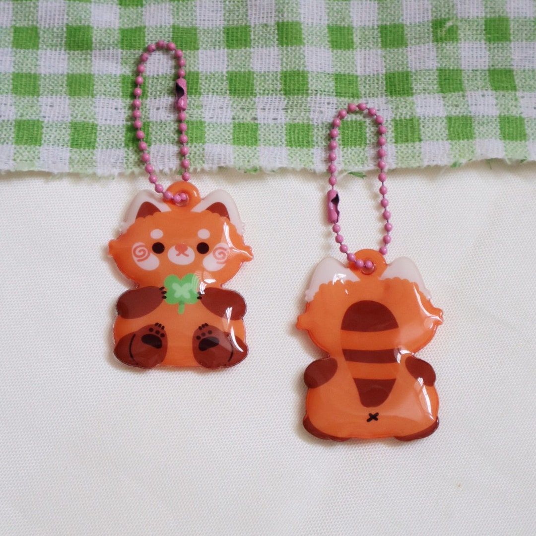 Squishy Keychain Red Panda Keyring Keychain for Him & Her Cute Kawaii ...