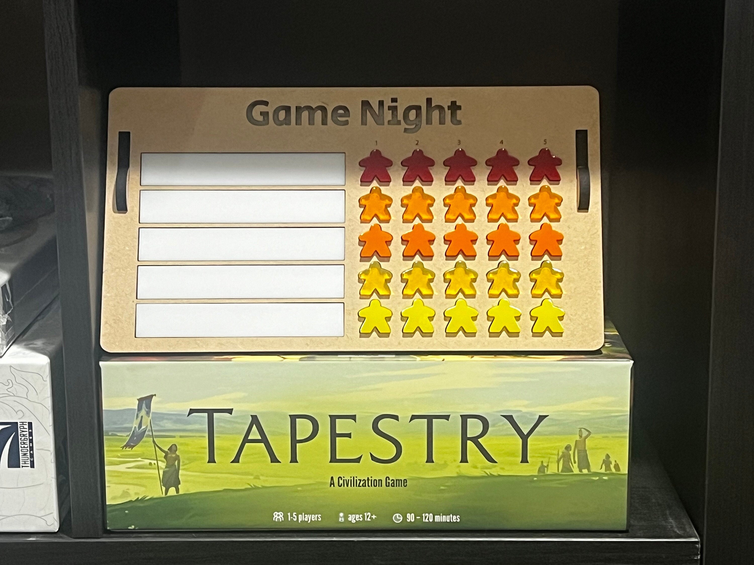 5x5 Board Game Challenge With Acrylic Meeple - Etsy