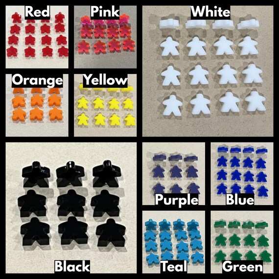 100 Acrylic Meeple for Board Games Game Pieces 10 X 10 | Etsy