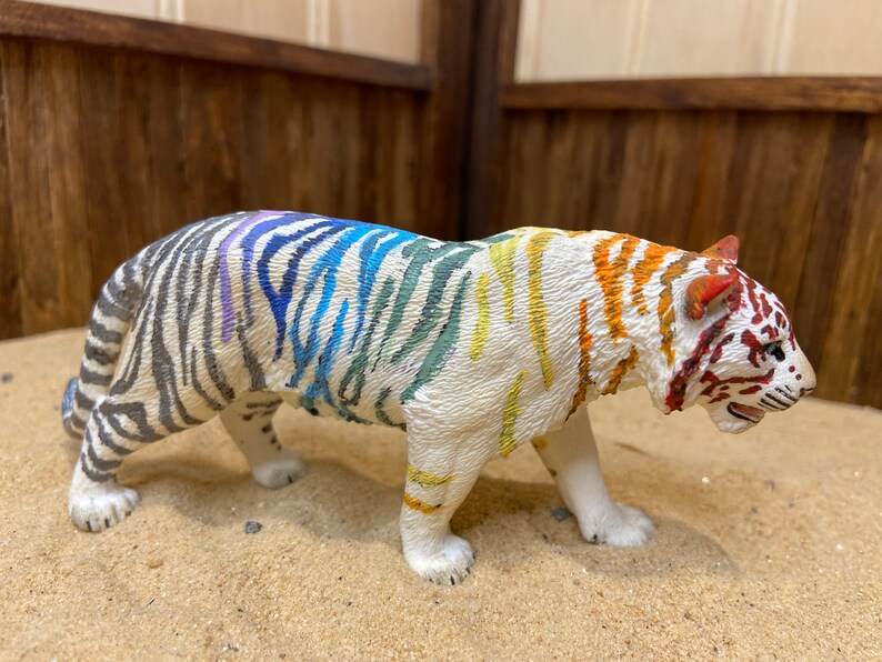 Schleich Rainbow Snow Tiger Custom - Etsy