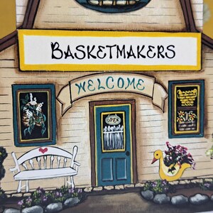 The Basket Makers Shop Wooden Village Shelf Sitter by Brandywine ...