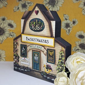 The Basket Makers Shop Wooden Village Shelf Sitter by Brandywine ...