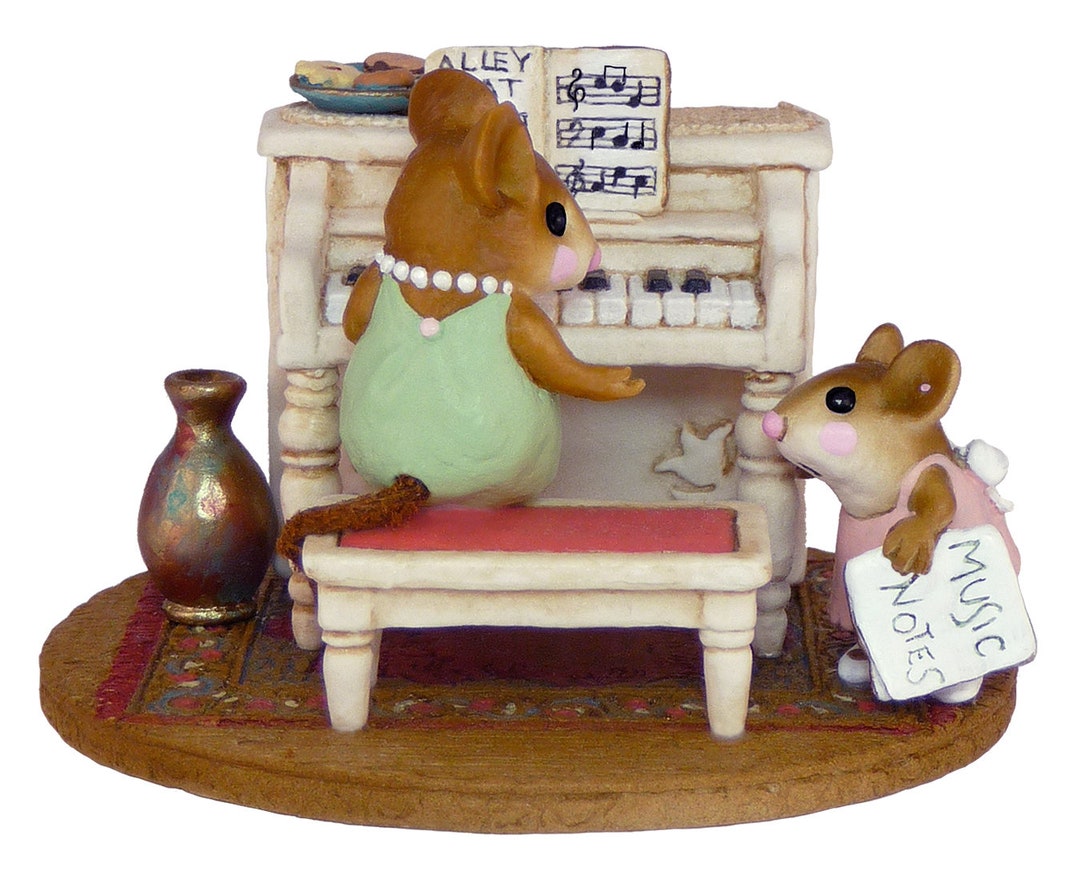 Wee Forest Folk M-282b Her Music Lesson, Miniature Mouse Figurine - Etsy