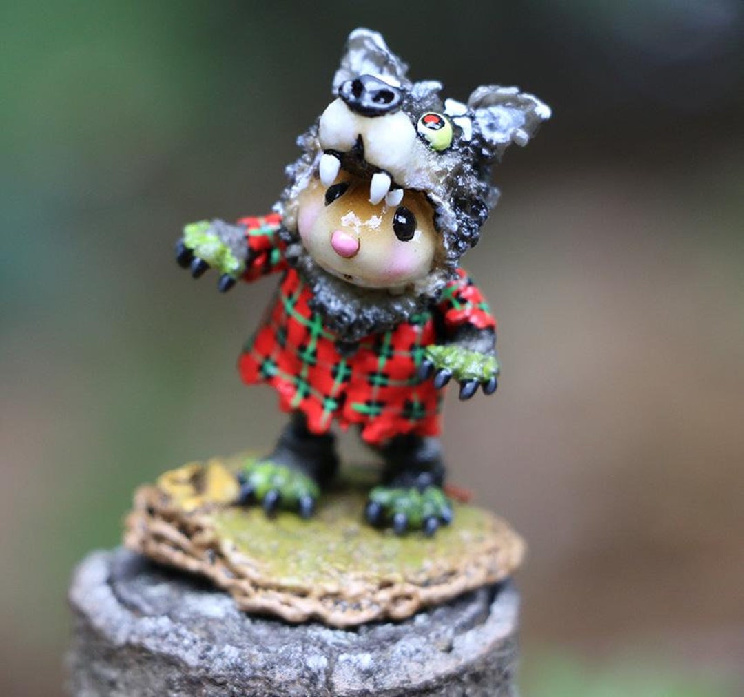 Wee Forest Folk M-441 Were's the Wolf, Miniature Halloween Mouse ...