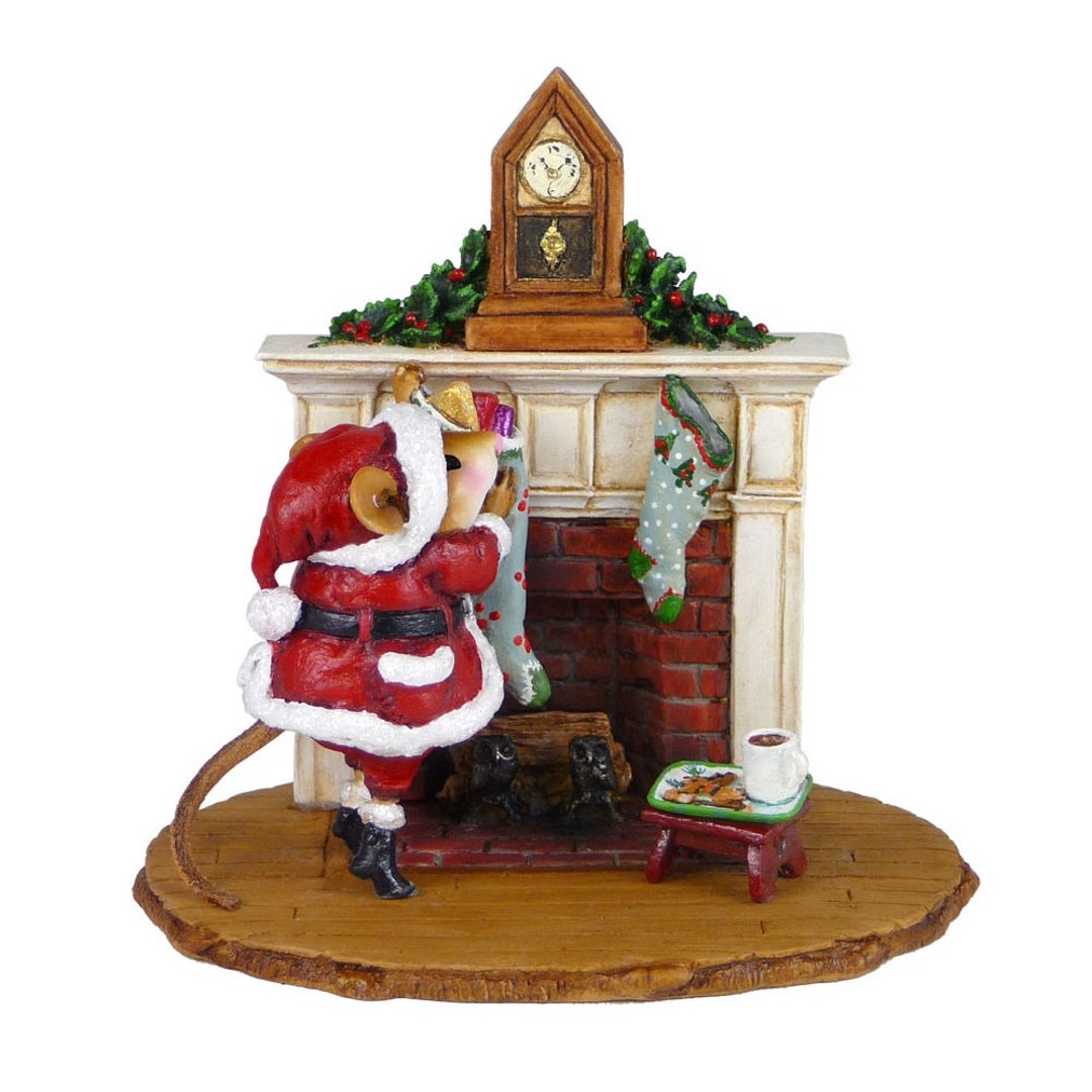 Wee Forest Folk M-471 A Visit From St. Nick, Miniature Christmas Santa ...