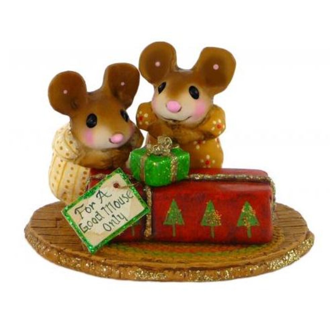 Wee Forest Folk M-373 for a Good Mouse Only (mustard / Red), Miniature ...