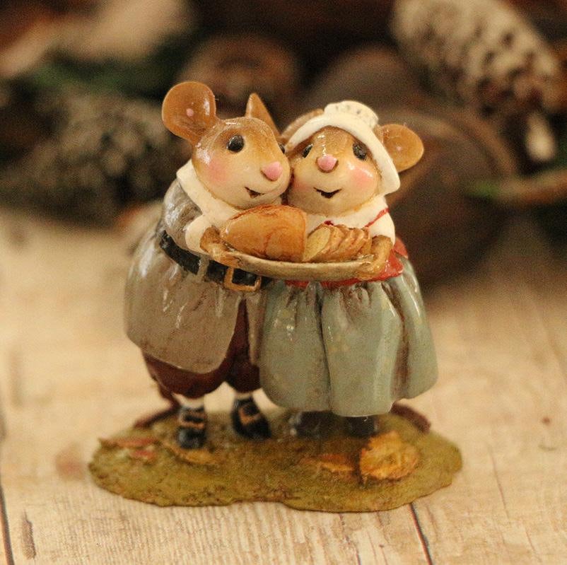 Wee Forest Folk M-593 Pilgrim Potluck, Miniature Thanksgiving Mouse ...