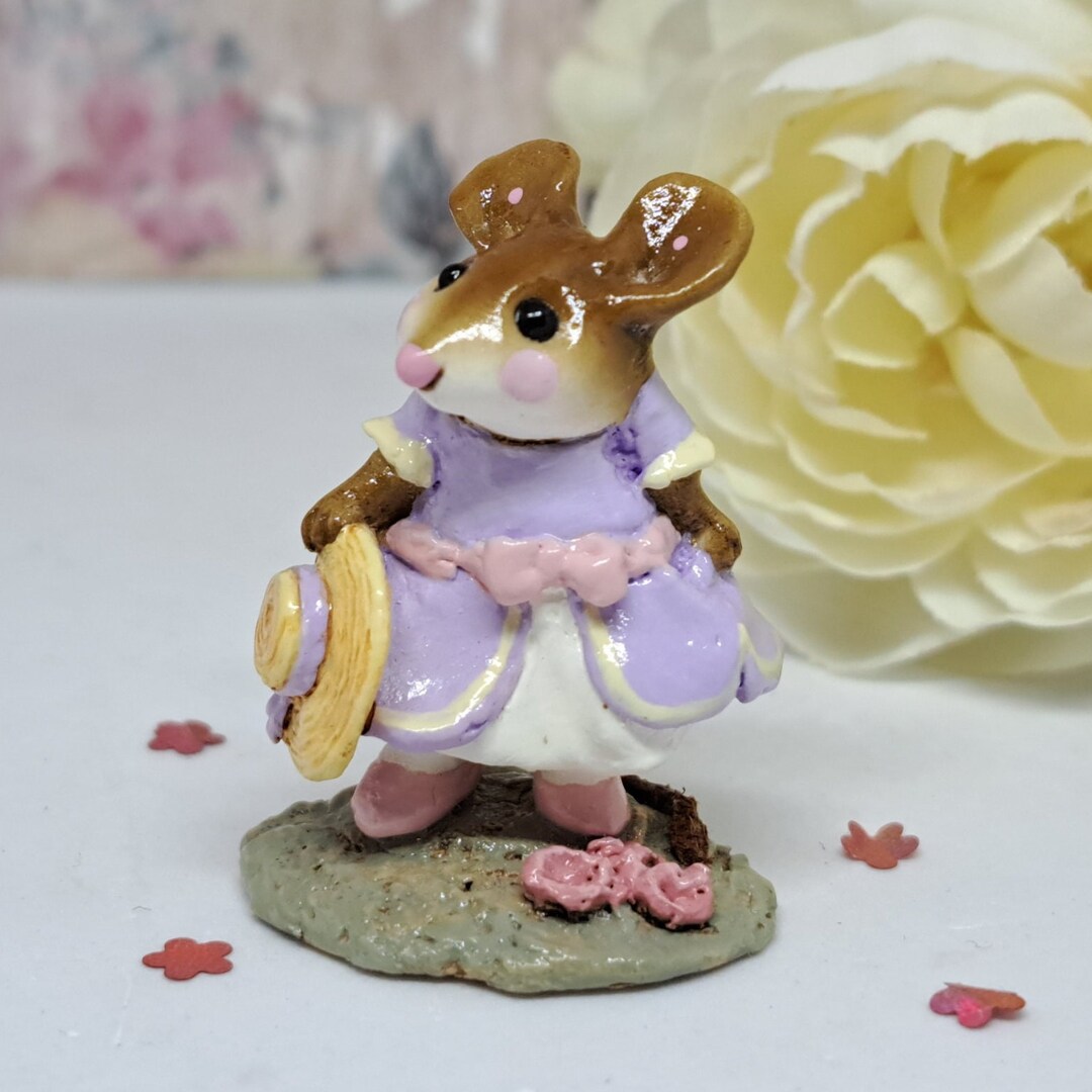 Wee Forest Folk M-255 Miss Hattie in Lavender - Miniature Mouse ...