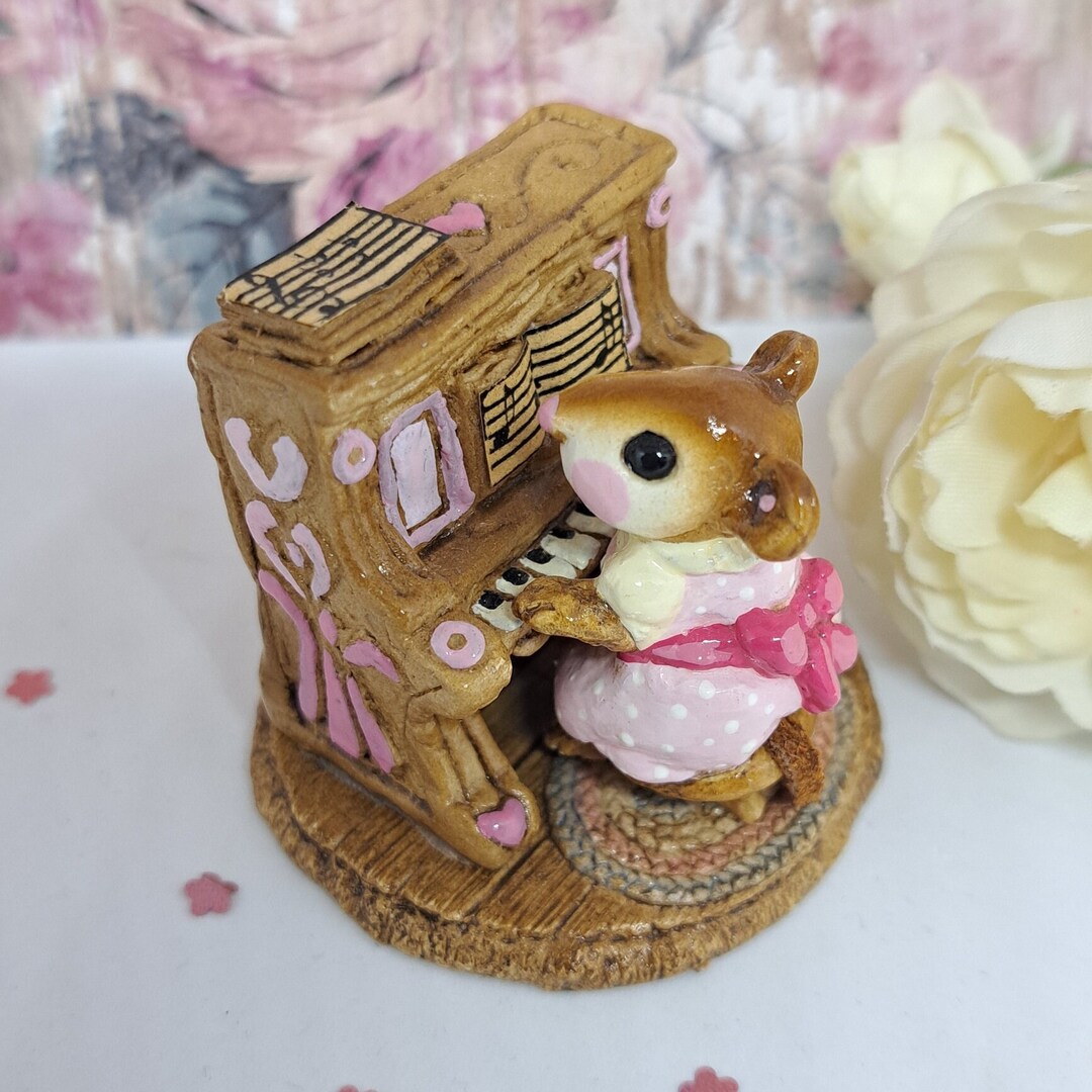 Wee Forest Folk M-030 Mouse Pianist, Vintage Miniature Mouse Figurine ...