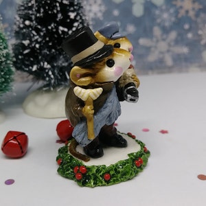 Wee Forest Folk CC-02 Bob Cratchit & Tiny Tim Christmas Carol Figurine, Miniature Mouse Figurine ...
