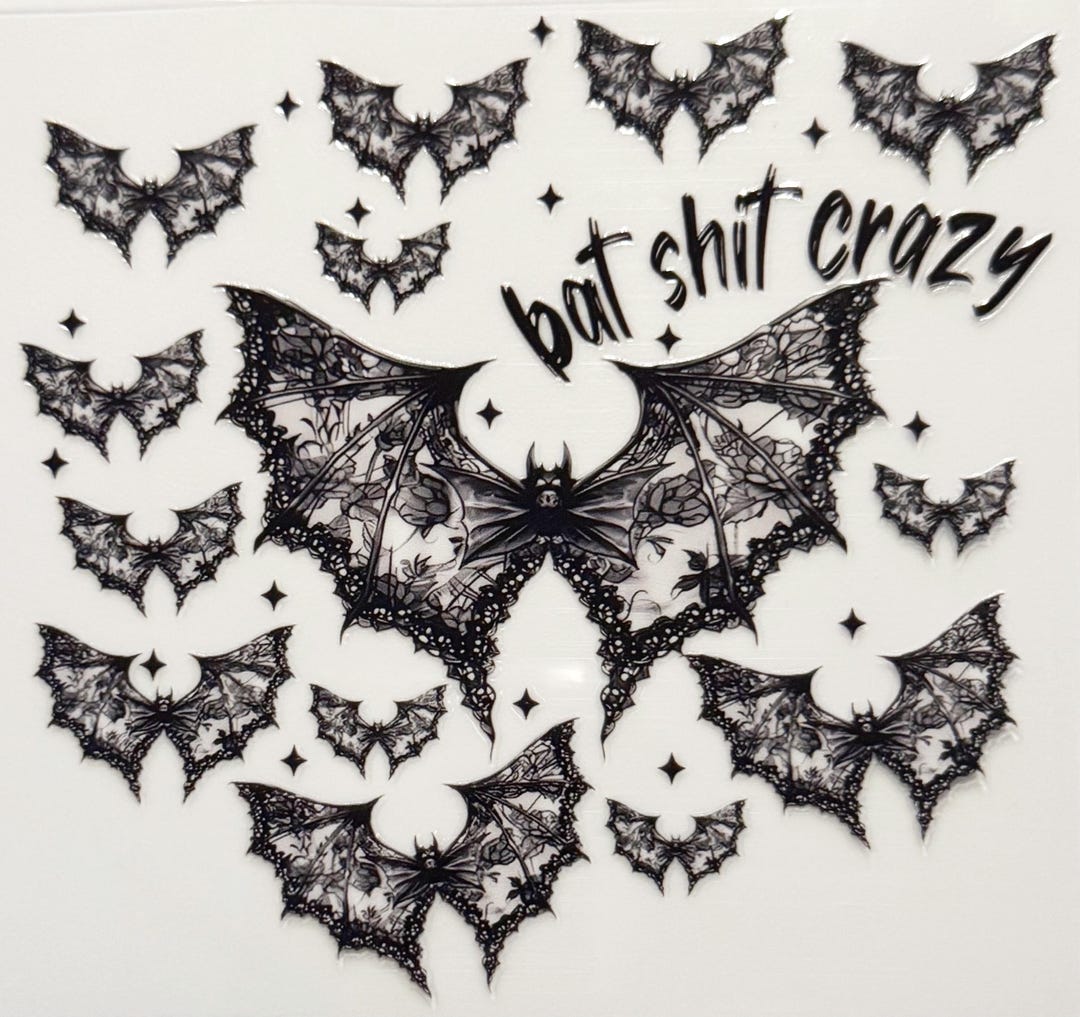 Bat Shit Crazy - UVDTF Decal - 16oz - Etsy