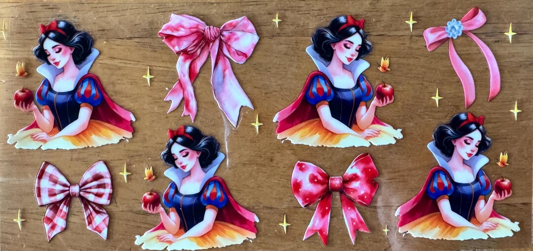 Snow White and Bows - UVDTF 16oz Wrap - Etsy