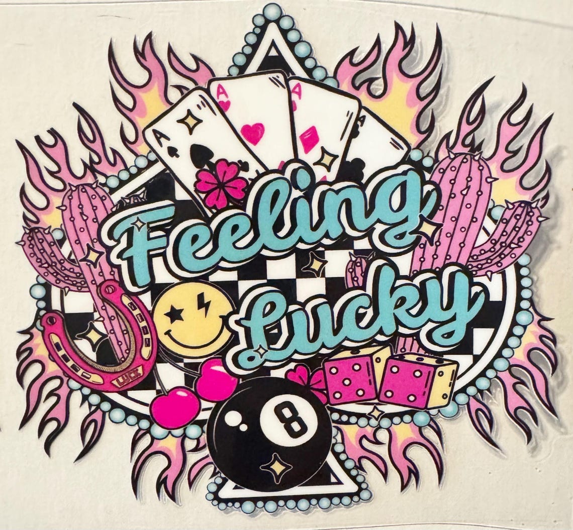 Feeling Lucky Fire - UVDTF Decal - 16oz - Etsy