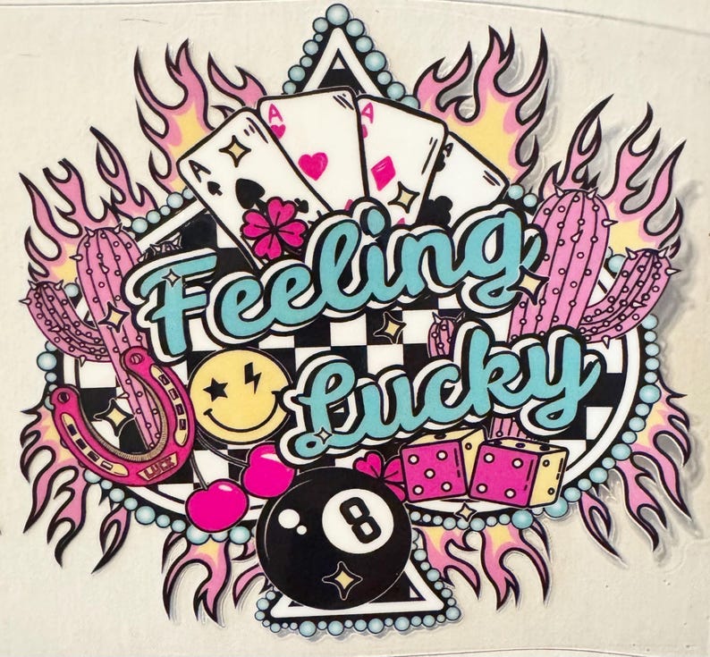 Feeling Lucky Fire - UVDTF Decal - 16oz - Etsy