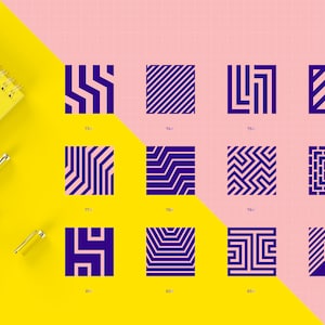 96 Geometric Shapes & Logo Marks Collection Vol.1 - Etsy