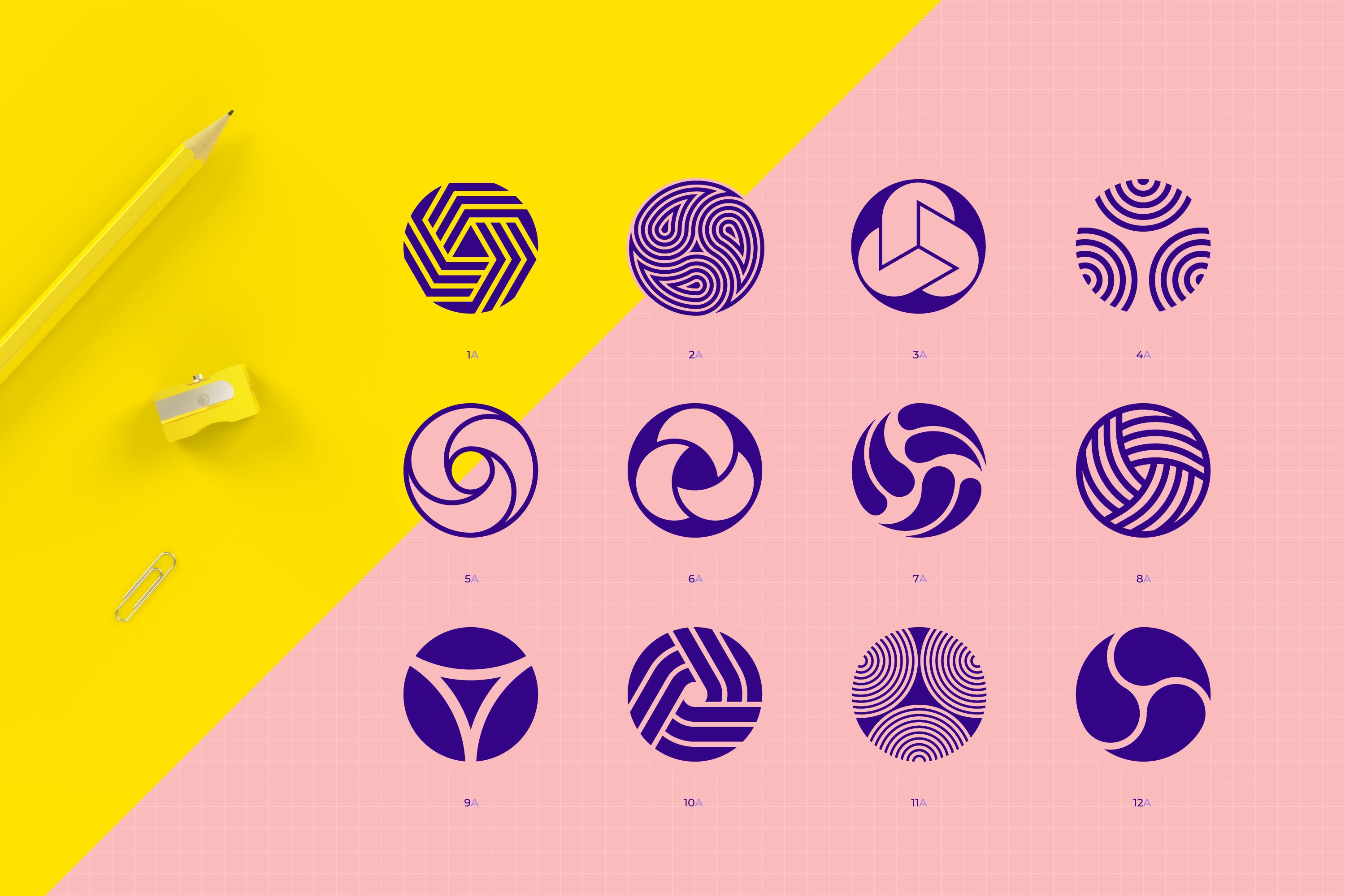 96 Geometric Shapes & Logo Marks Collection Vol.1 - Etsy