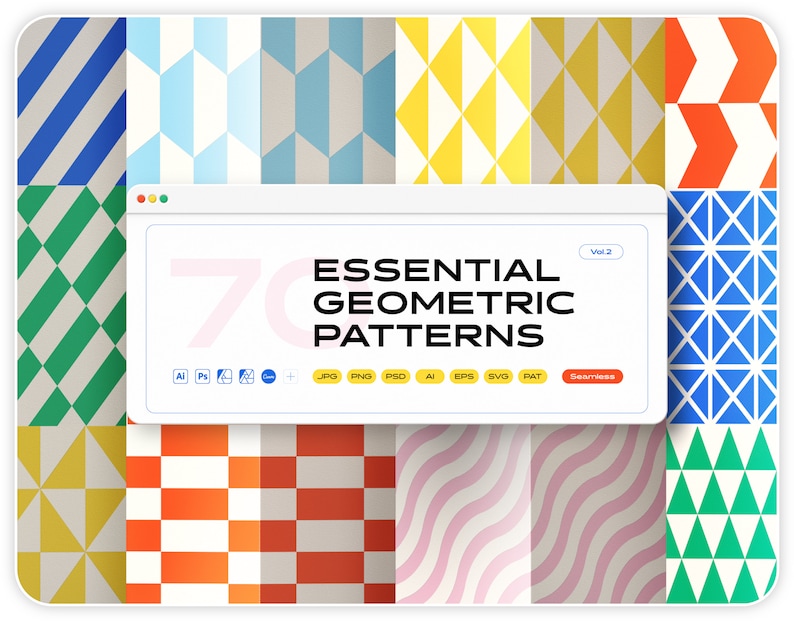 Essential Geometric Seamless Patterns Collection - Etsy