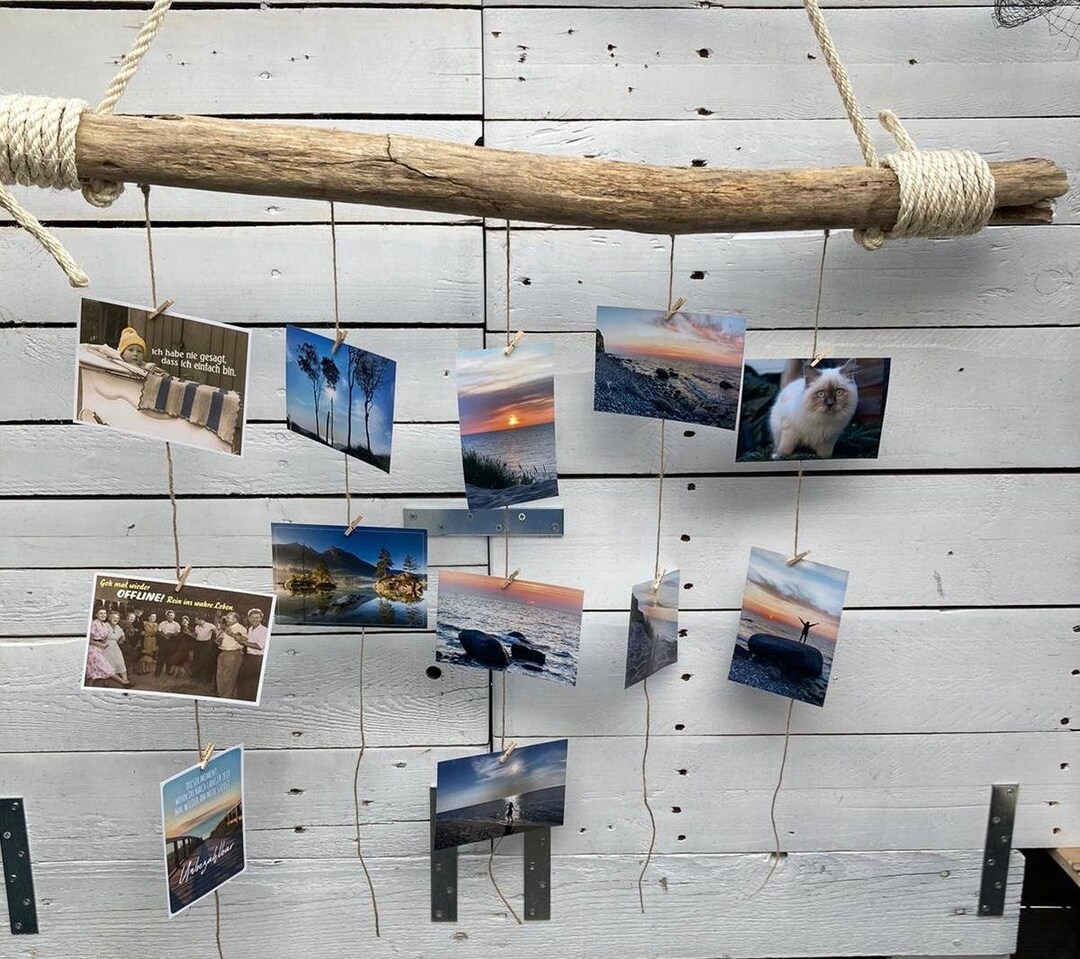 Picture Frame/picture Hanger/collage/photo Collage Made of Driftwood ...