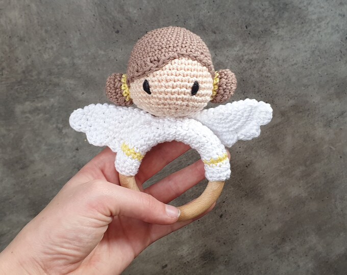 Crochet Pattern: Esther the Angel Teether/rattle Haakpatroon Esther De ...